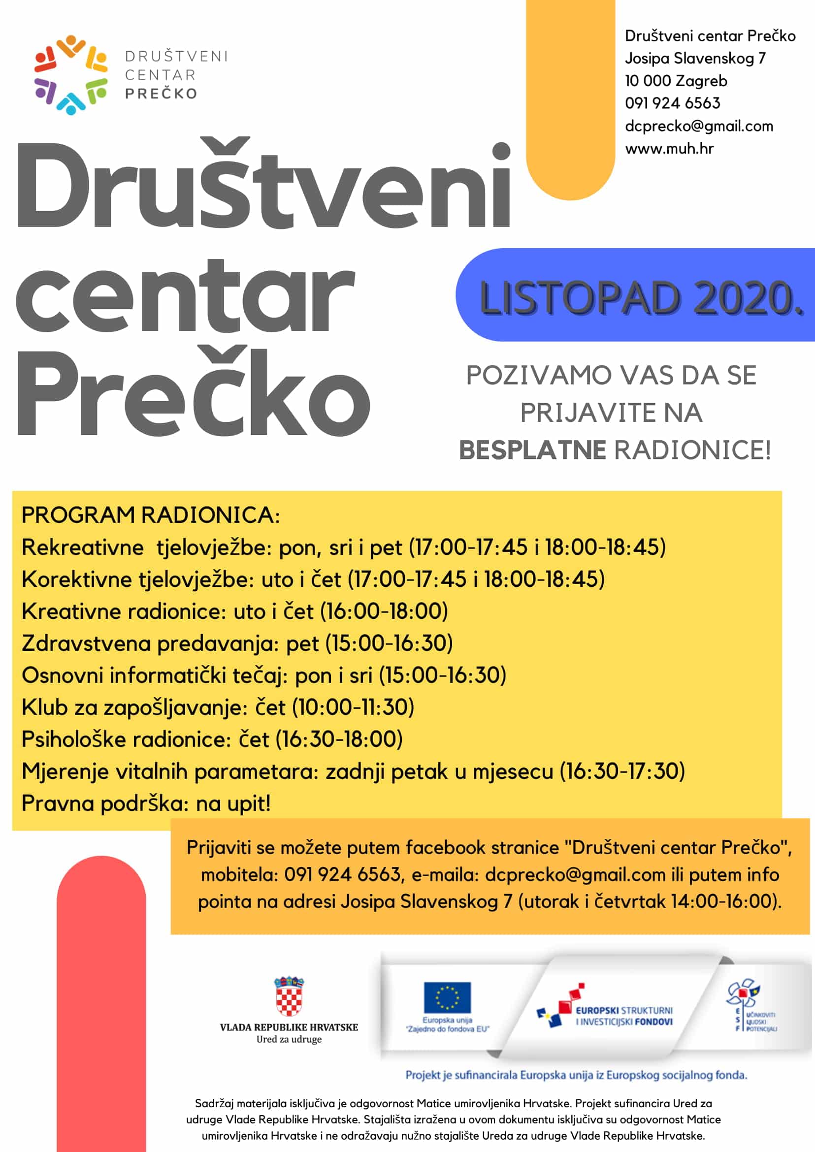 Suradnja “Društveni centar Prečko” i HURR – Hrvatska udruga za ...
